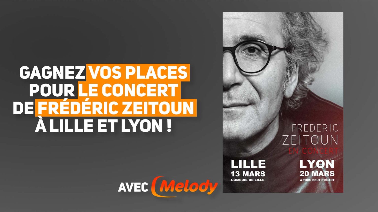 [PARTENARIAT] Des places de concert de Frédéric Zeitoun à gagner ...